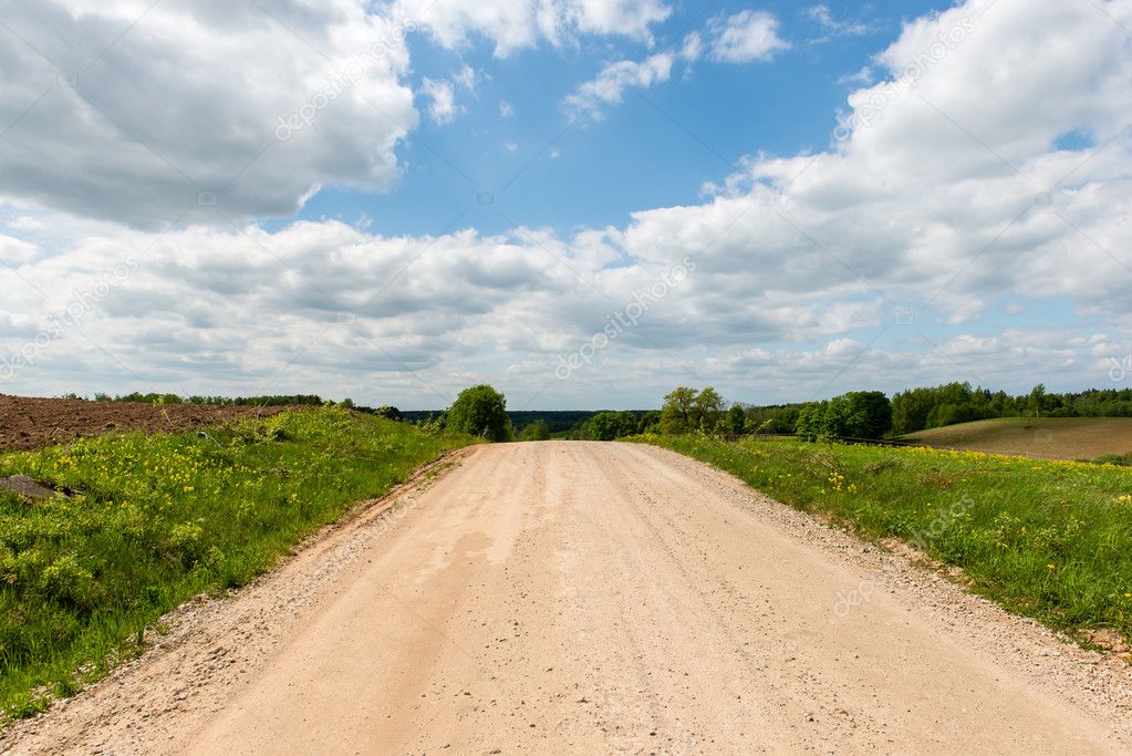 Empty road in the countryside ⬇ Stock Photo, Image by © martinsvanags ...