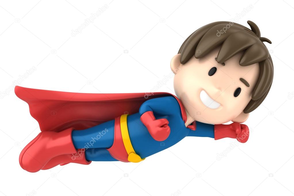 Superhero Kid Flying
