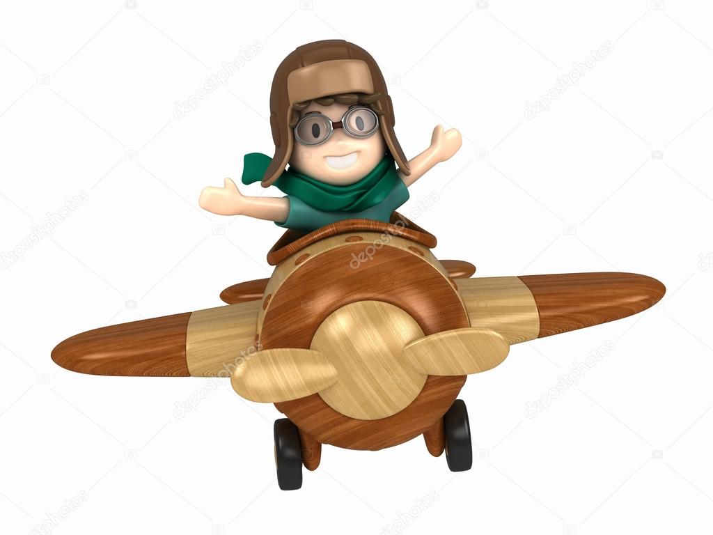 Kid riding on an airplane Stock Illustration by ©gouraudstudio #54867429