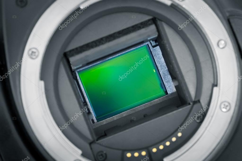 Exposed image sensor. DSLR, APS-C chip. — Stock Photo © petrsvoboda91 ...