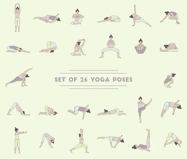 Yoga poses illustration Stock Vectors, Royalty Free Yoga poses ...