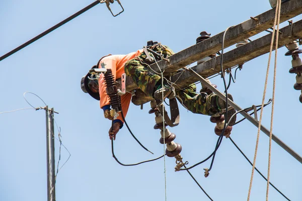 Maintenance of power distribution system 22 kv Stock Photo by ©neng ...