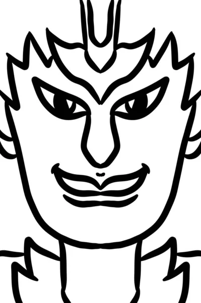 Logo muka anime laki laki bergaya batik simpel elegan fotos de stock ...