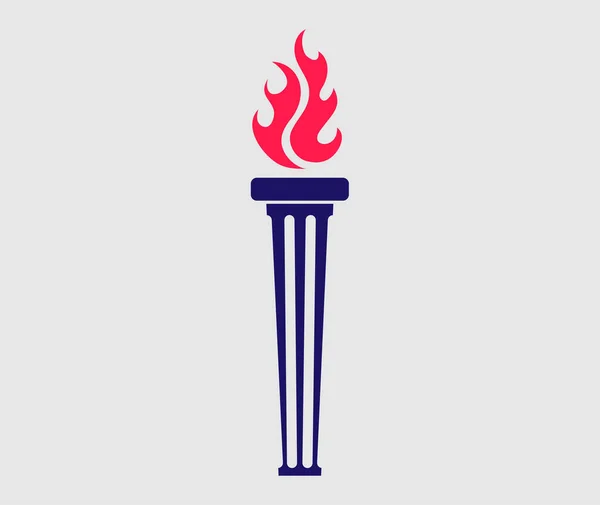 Blue Torch Olympic Games Collection Flaming Black Background ...
