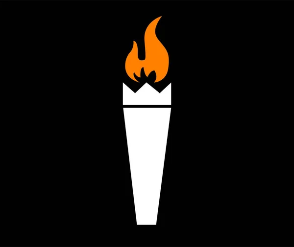 Blue Torch Olympic Games Collection Flaming Black Background ...