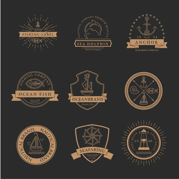 Nautical badges Stock Vectors, Royalty Free Nautical badges ...