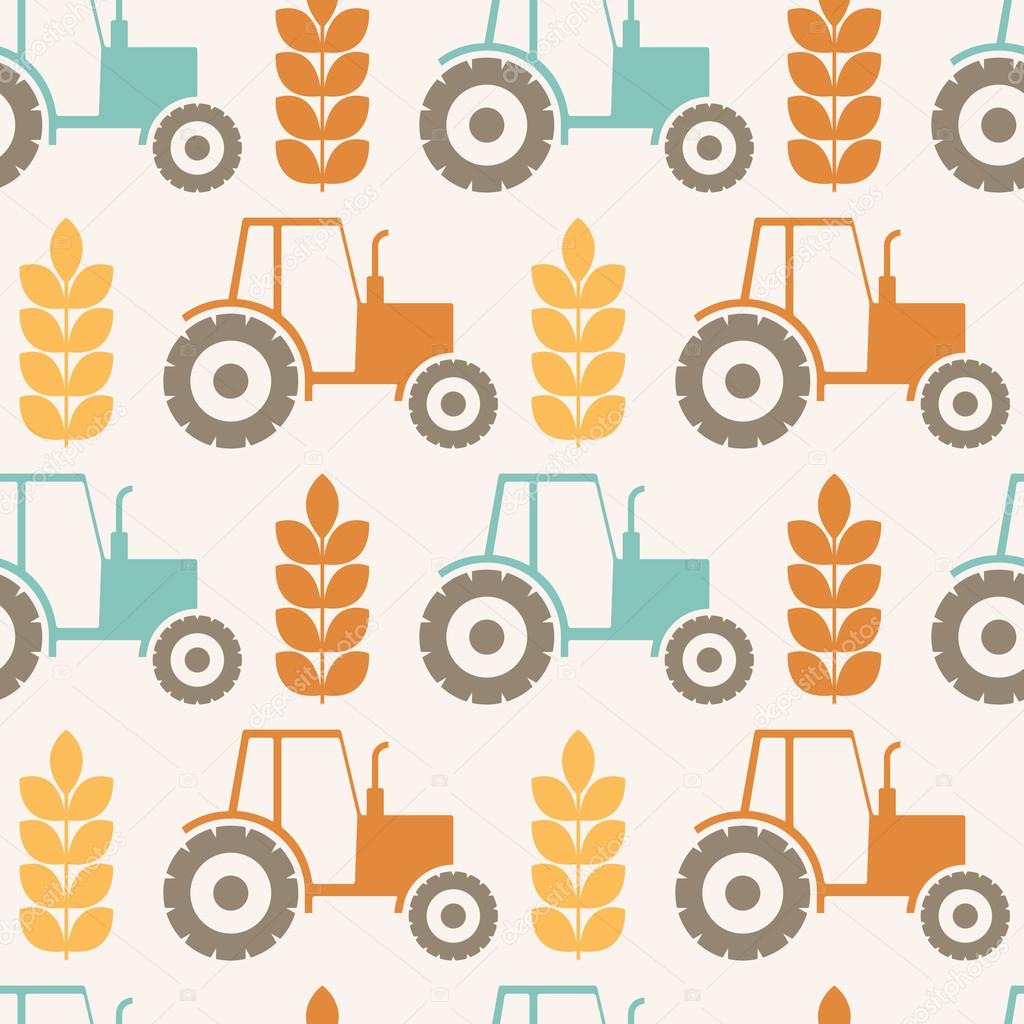 Vector seamless pattern on agricultural theme Stock Vector Image by ...
