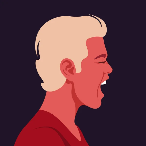 Screaming side view Vector Art Stock Images | Depositphotos