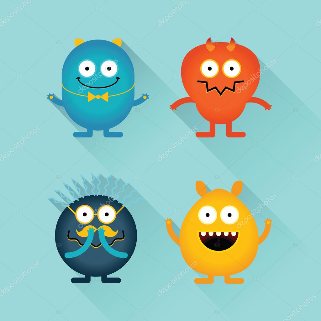 Good and evil monsters and characters — Stock Vector © Ilgouroux #59796931