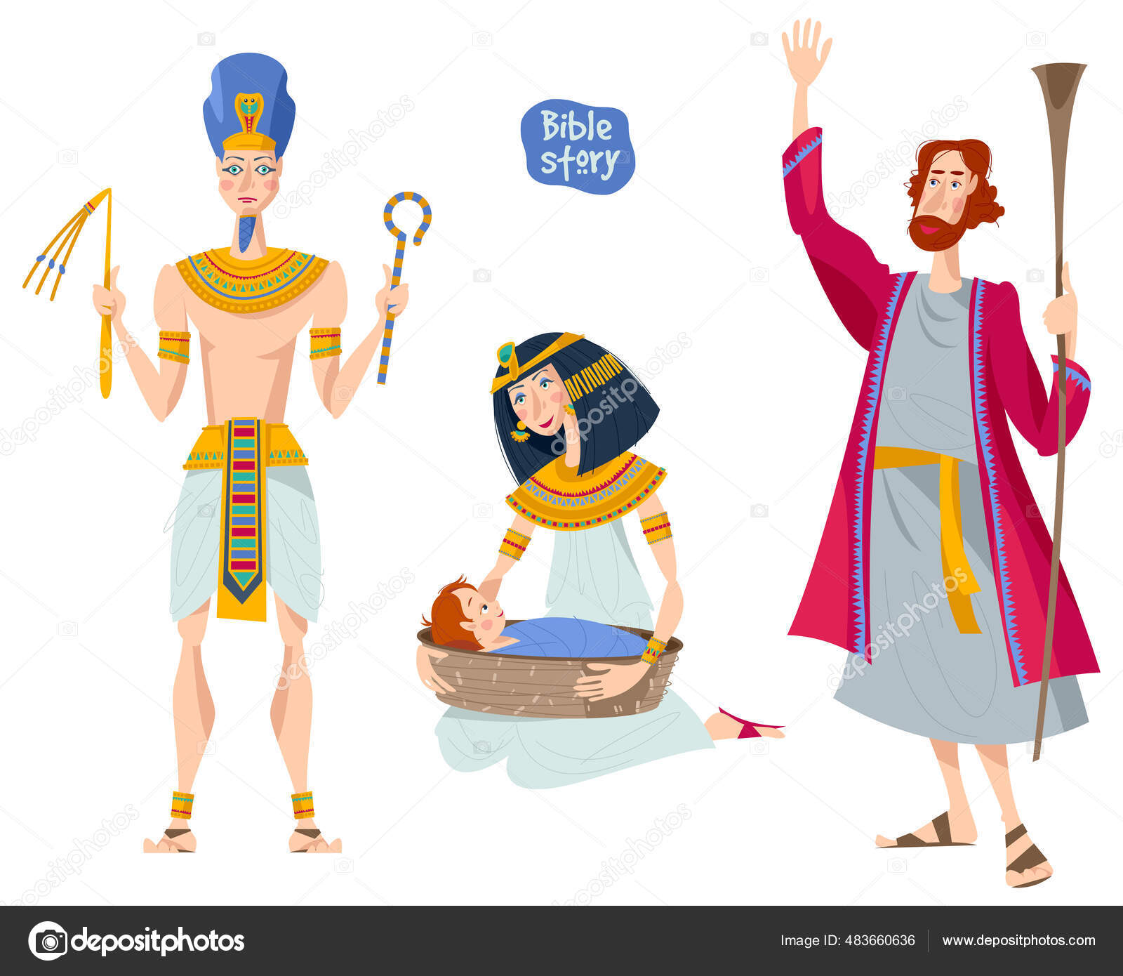 Bible Story Passover Haggadah Pharaoh Pharaohs Daughter Finds Basket ...