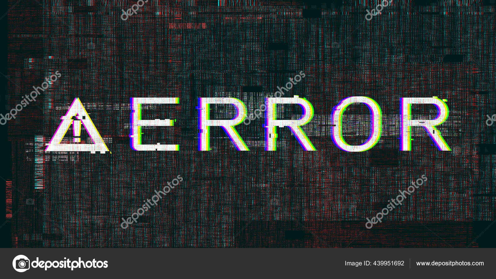 Glitch Effect Illustration Exclamation Mark Failed Systems Computer ...