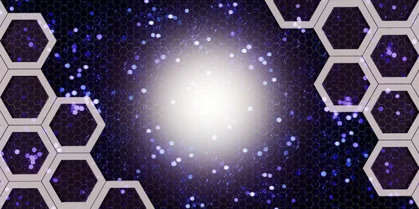 Hexagon nest Hexagon frame glitter bokeh effect geometric abstract bokeh Hexagonal steel ...