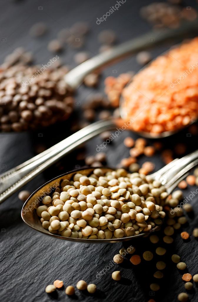 Different types of lentils — Stock Photo © zi3000 #81607698
