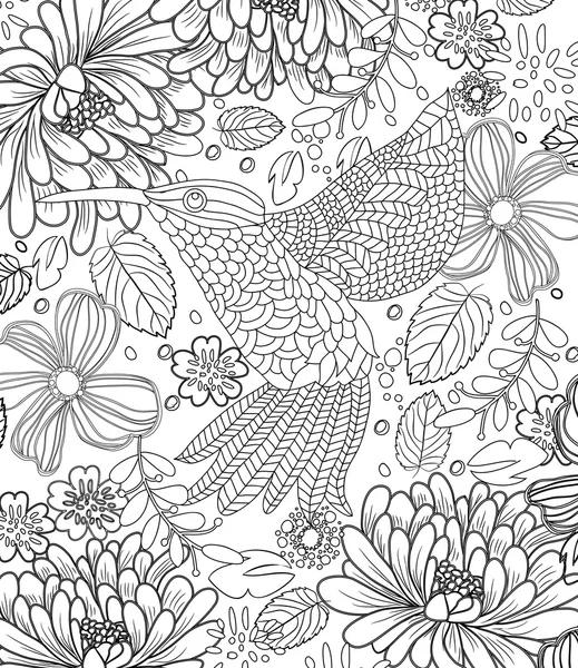 bird coloring page - Stock Image - Everypixel