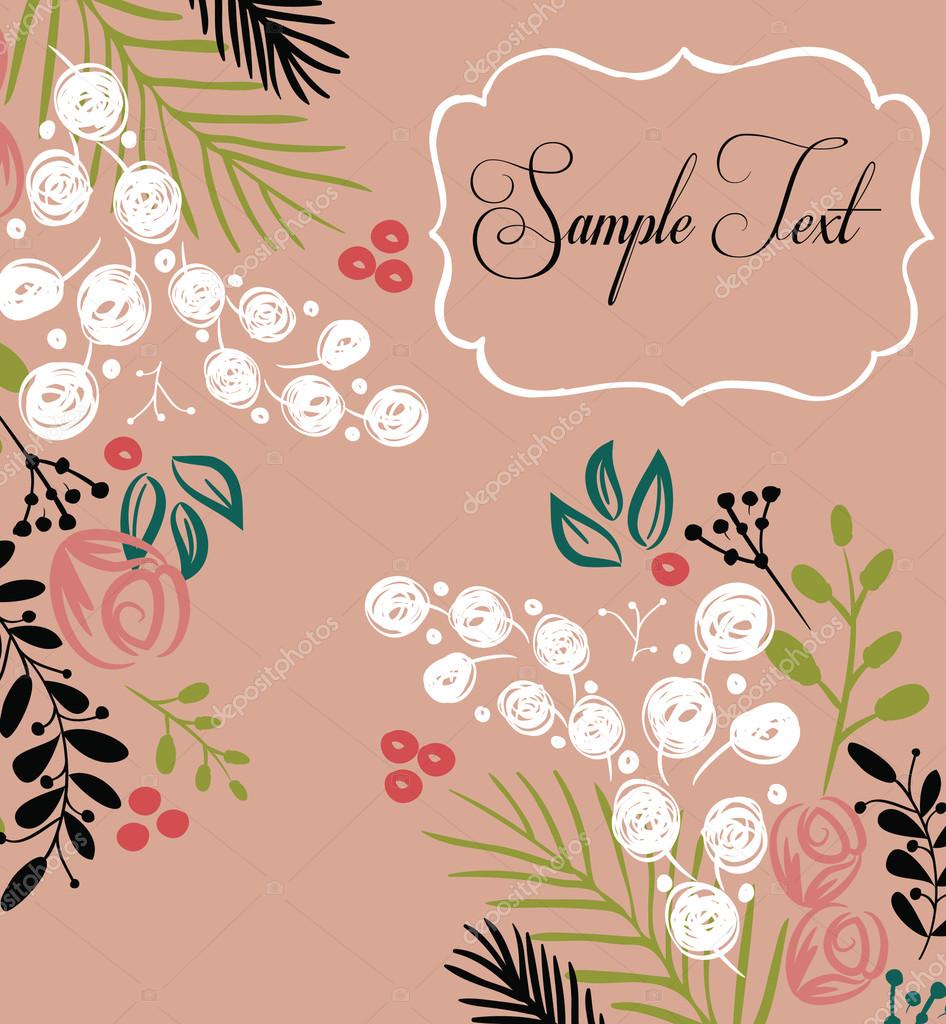 Vintage floral card Stock Vector Image by ©ImagePlus+ #58251367