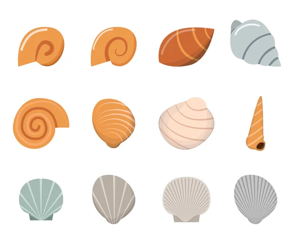 Pixel art shells imágenes de stock de arte vectorial | Depositphotos