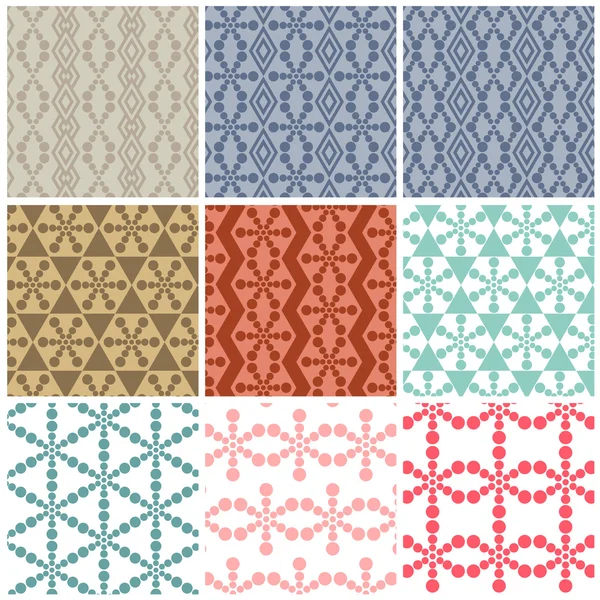 Set of nine vector seamless geometrical patterns Stock Vector Image by ...