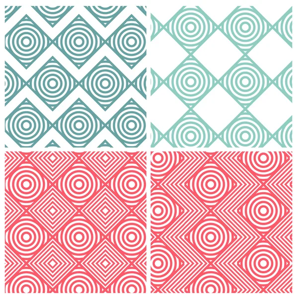 Set of four line combine square patterns Stock Vector by ©jiaking1 61230047
