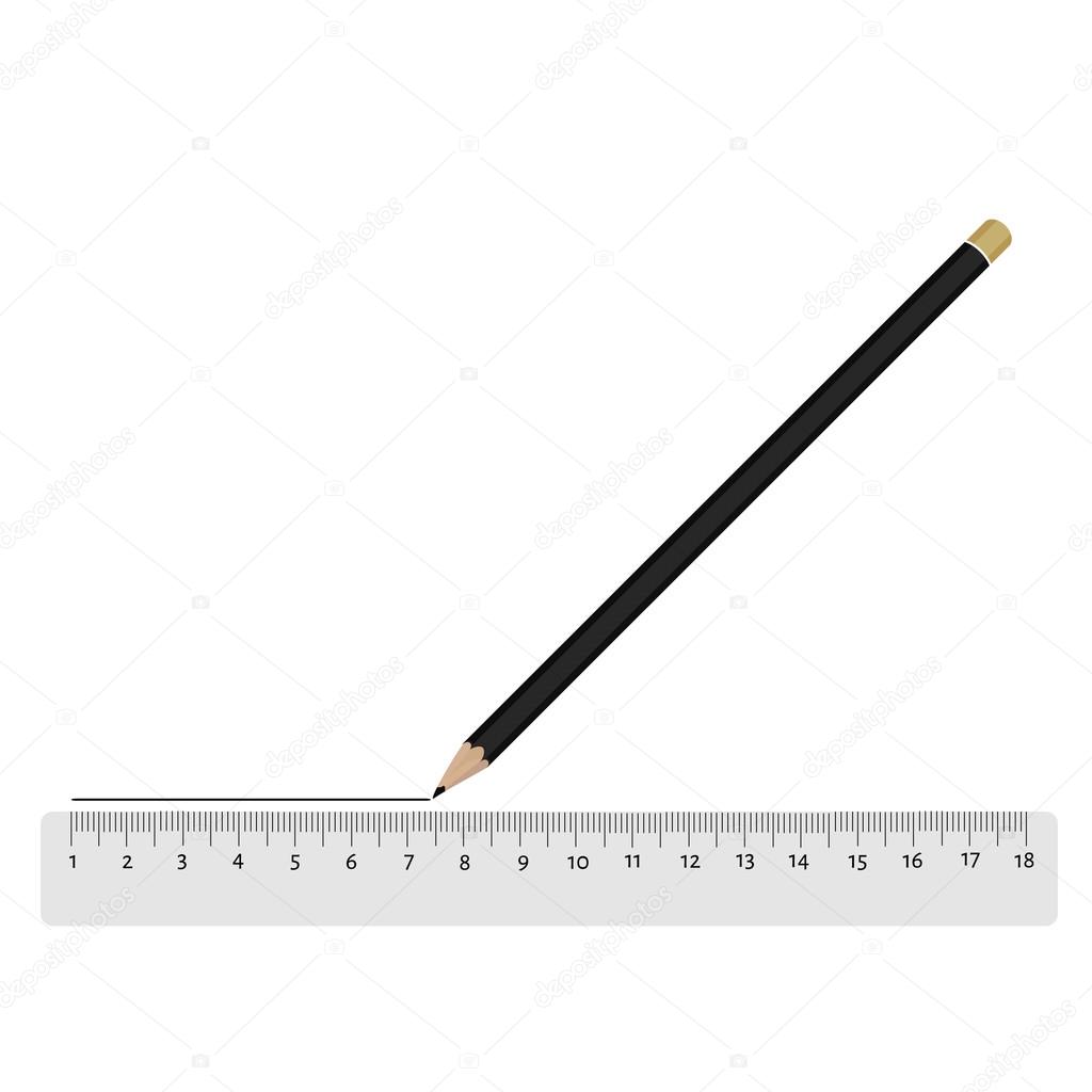Pencil and ruler — Stock Photo © viktorijareut #107230280
