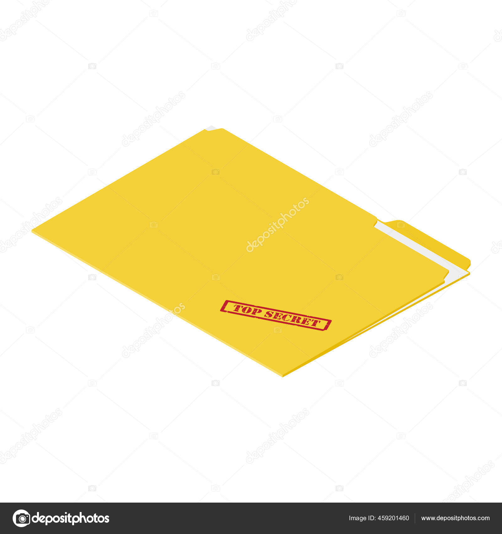 Files Top Secret Document Isometric View Isolated White Background ...