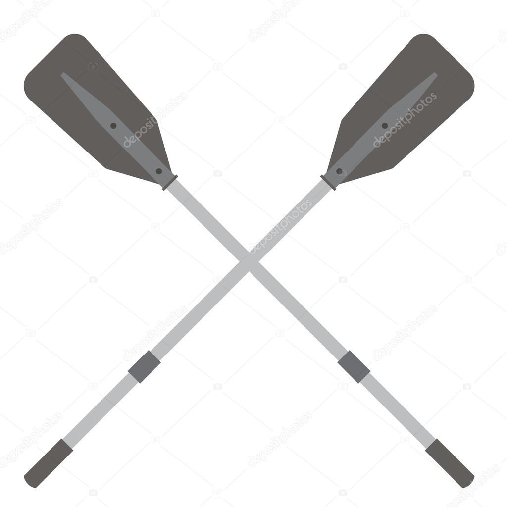Rowing Oars Crossed