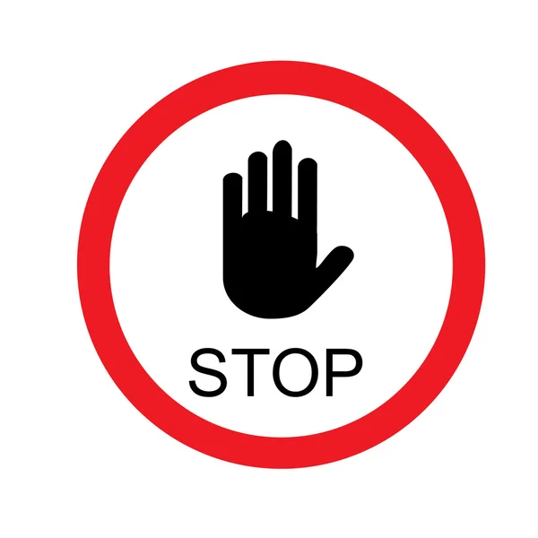Verkehr Stoppschild mit Hand - vector eps10 — Stockvektor © binik1 ...