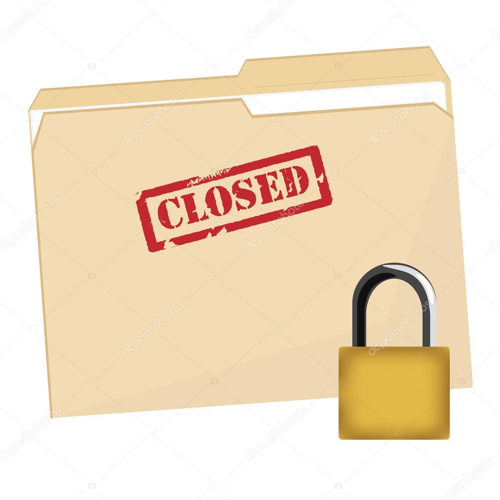 File folder and lock Stock Vector Image by ©viktorijareut #74521975