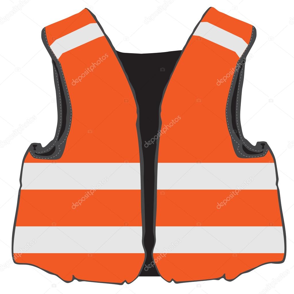 Orange safety vest Stock Vector by ©viktorijareut 74556131