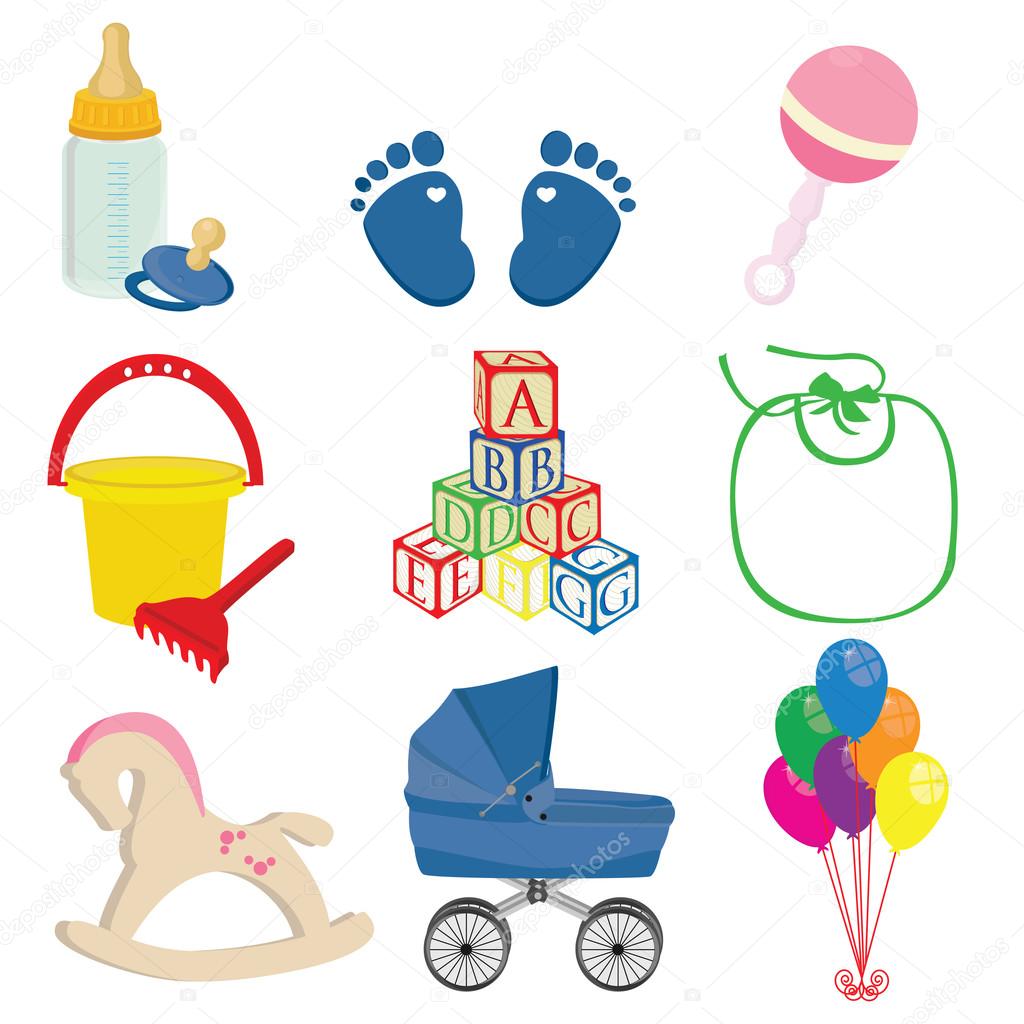 Blue Baby Blocks Clip Art