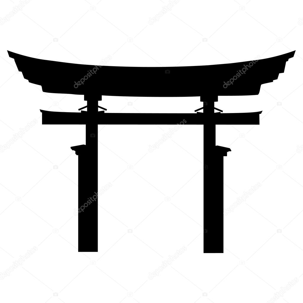 Torii gate silhouette Stock Vector by ©viktorijareut 81662510