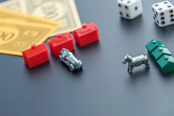 February 8, 2015: Houston, TX, USA. Monopoly money, car and red - Stock ...