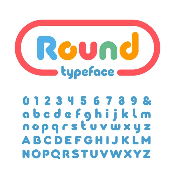 Rounded font. Vector alphabet with gradient effect letters. Stock ...