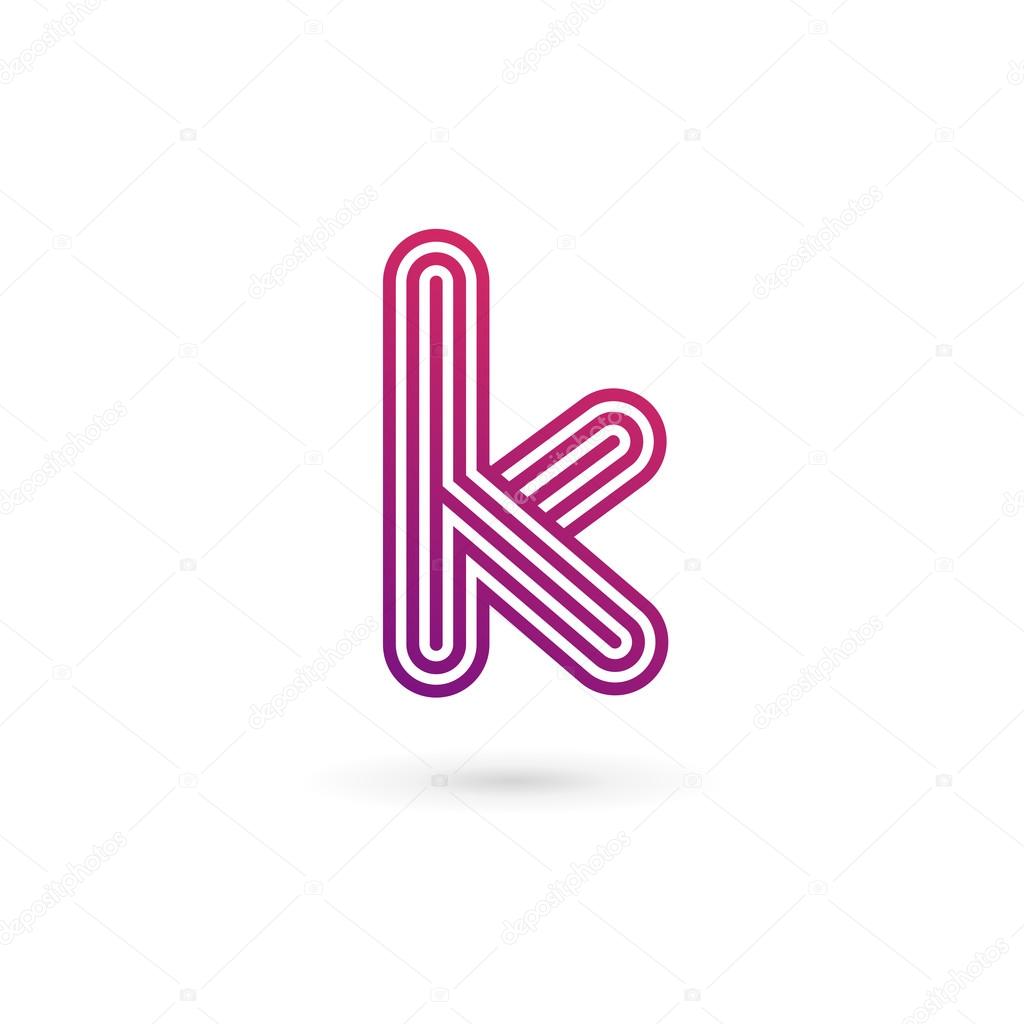 Letra K icono del logotipo elementos de plantilla de diseño Stock ...