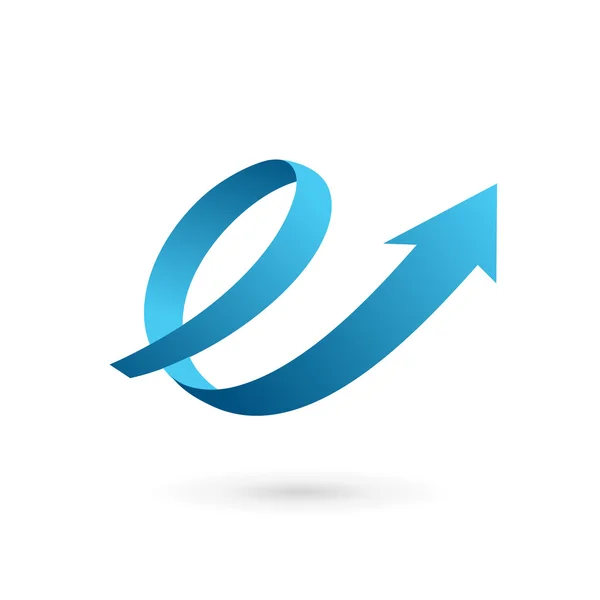 Letra E Logotipo Azul