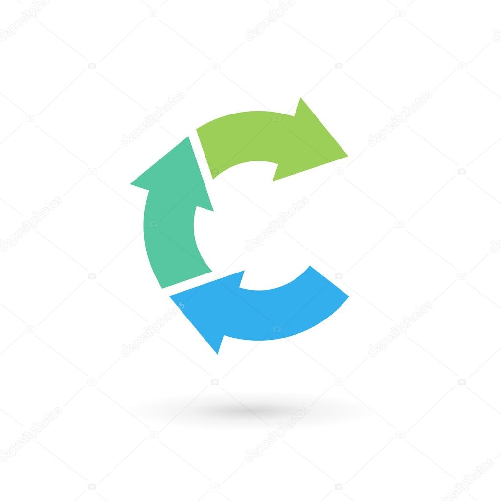 Letter C arrow logo icon design template elements — Stock Vector ...