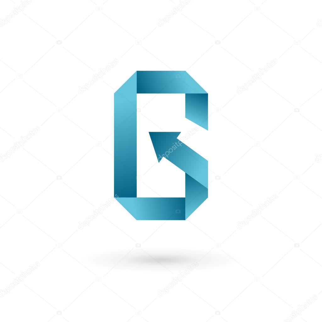 Letter G arrow mobile phone app logo icon design template Stock Vector ...