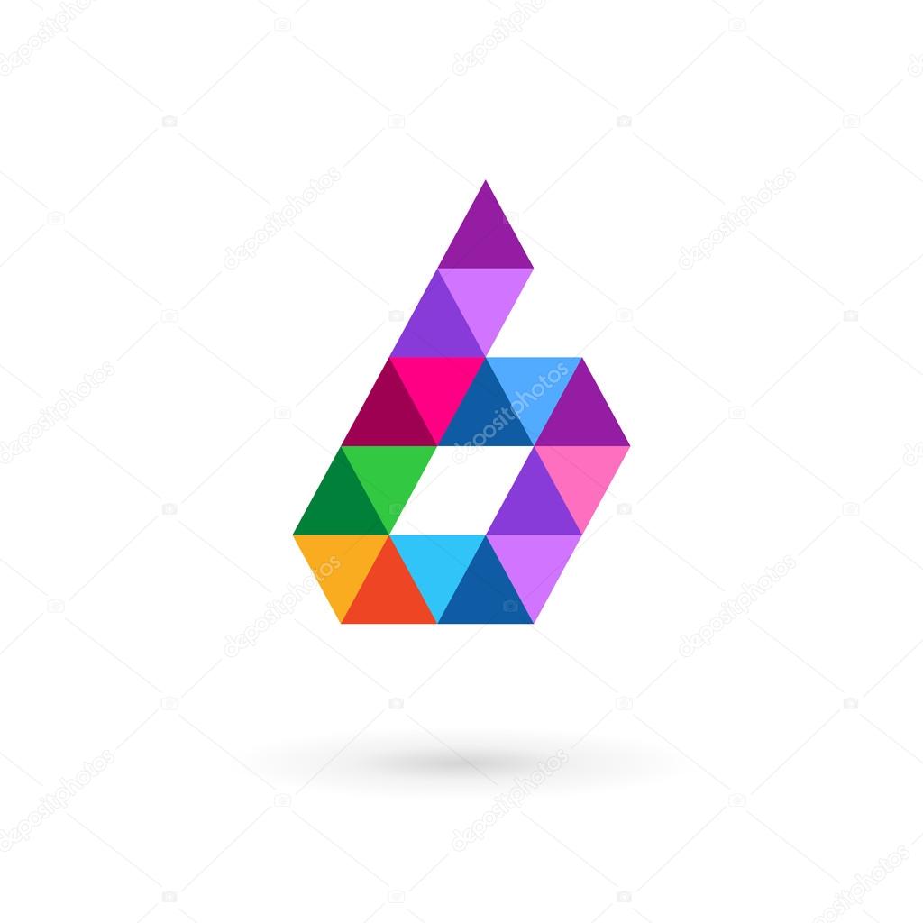 Letra B mosaico logotipo icono elementos de la plantilla de dise o 2024