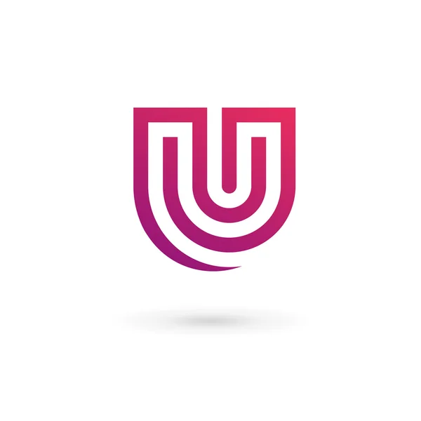 Letra U icono del logotipo elementos de plantilla de dise o 2024
