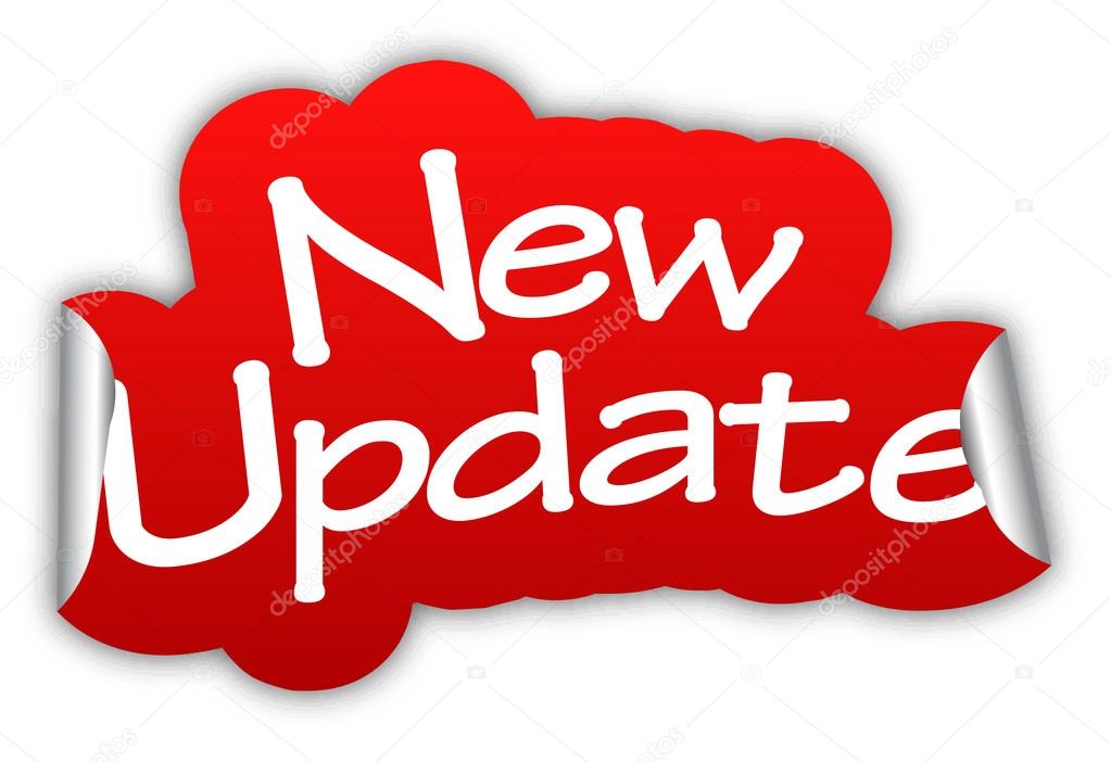 Red vector sticker new update Stock Vector by ©houbacze 115269232