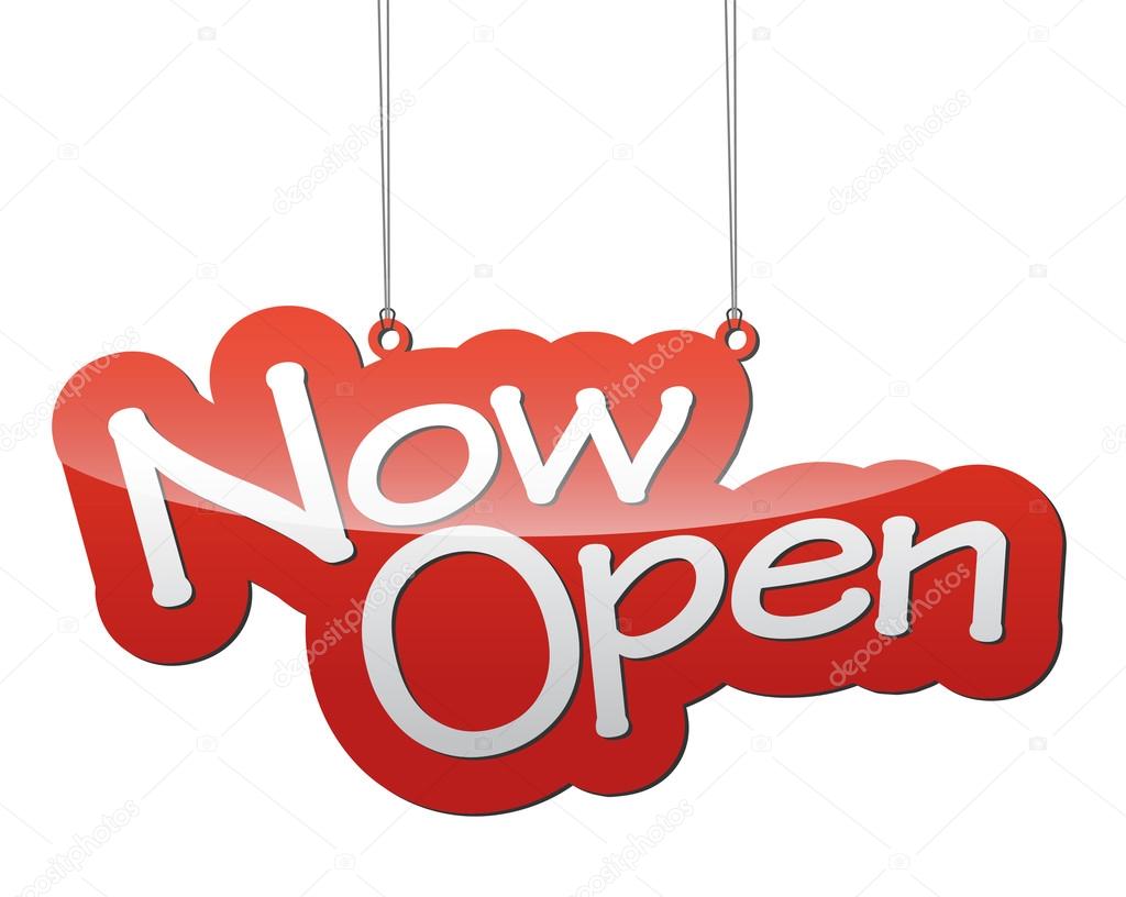 Red vector background now open Stock Vector Image by ©houbacze #90750388