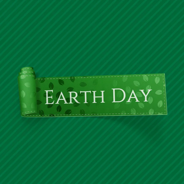 Earth Day realistic curved green Ribbon ⬇ Vector Image by © Slavaleks ...