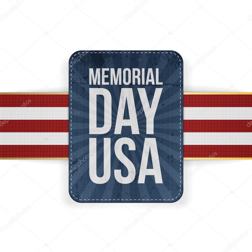 Memorial Day USA realistic Sign with Text Stock Vector Image by ...