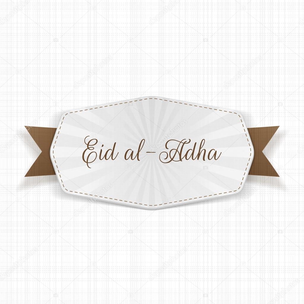 Eid al-Adha Label with Text Stock Vector by ©Slavaleks 121020654