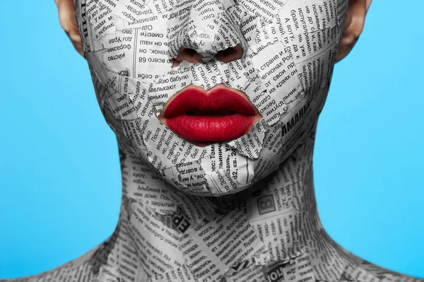 Newspaper on beautiful face Pictures, Newspaper on beautiful face Stock ...