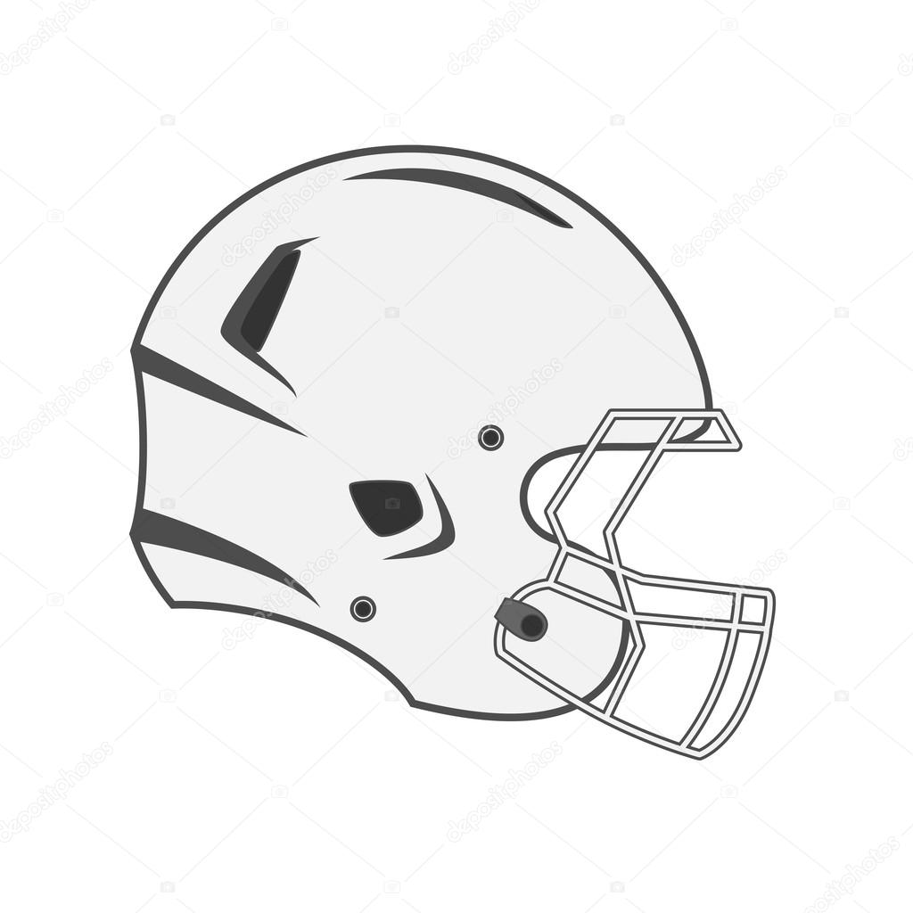 White Football Helmet Clipart