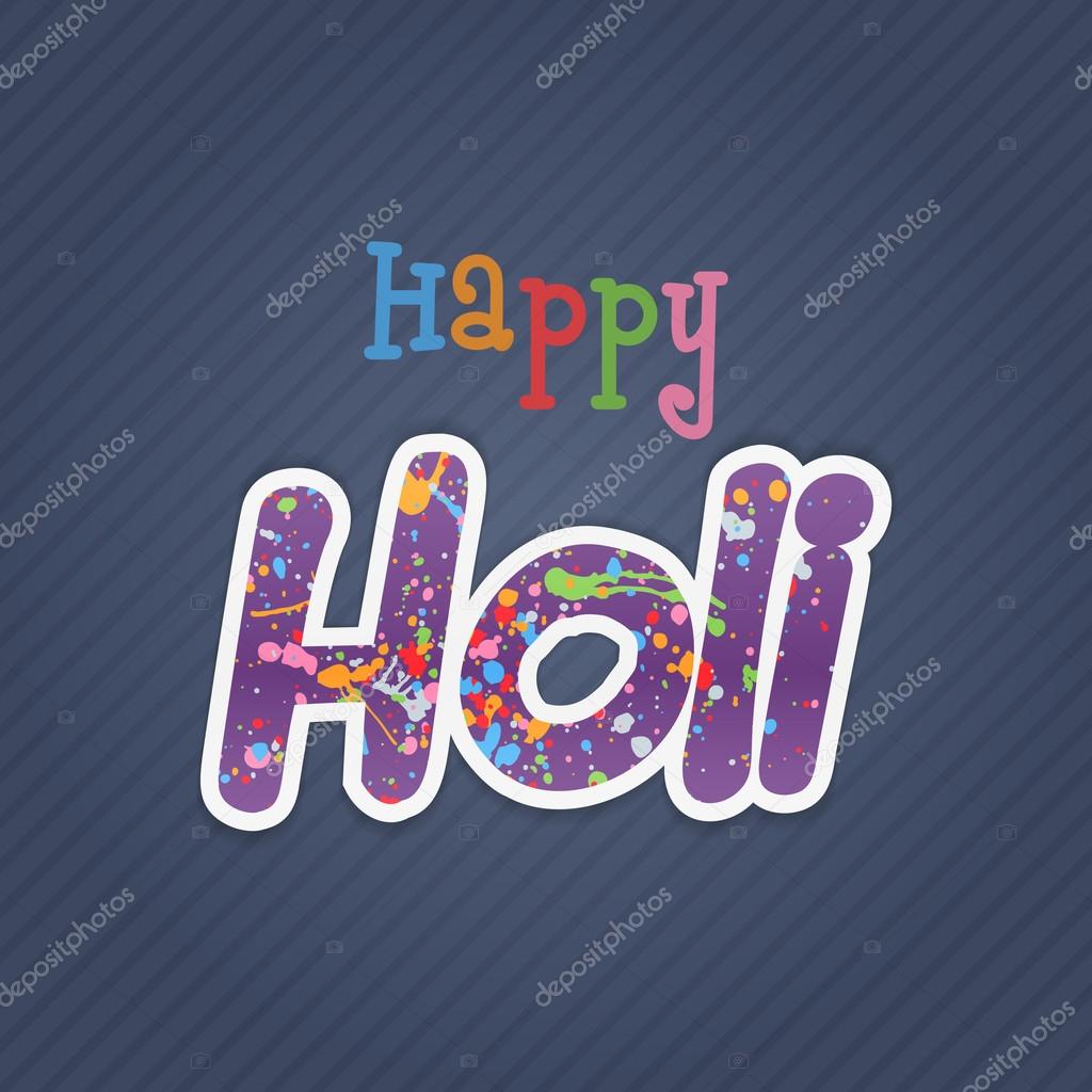 Happy Holi Text with color Splashes Stock Vector Image by ©Slavaleks ...