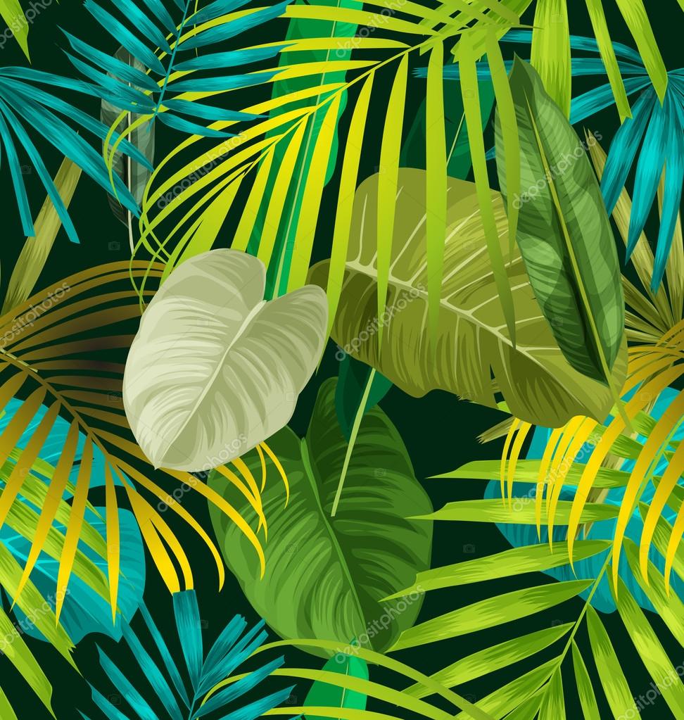 Tropical leaf pattern Stock Vector Image by ©theerapolsriin #111338922