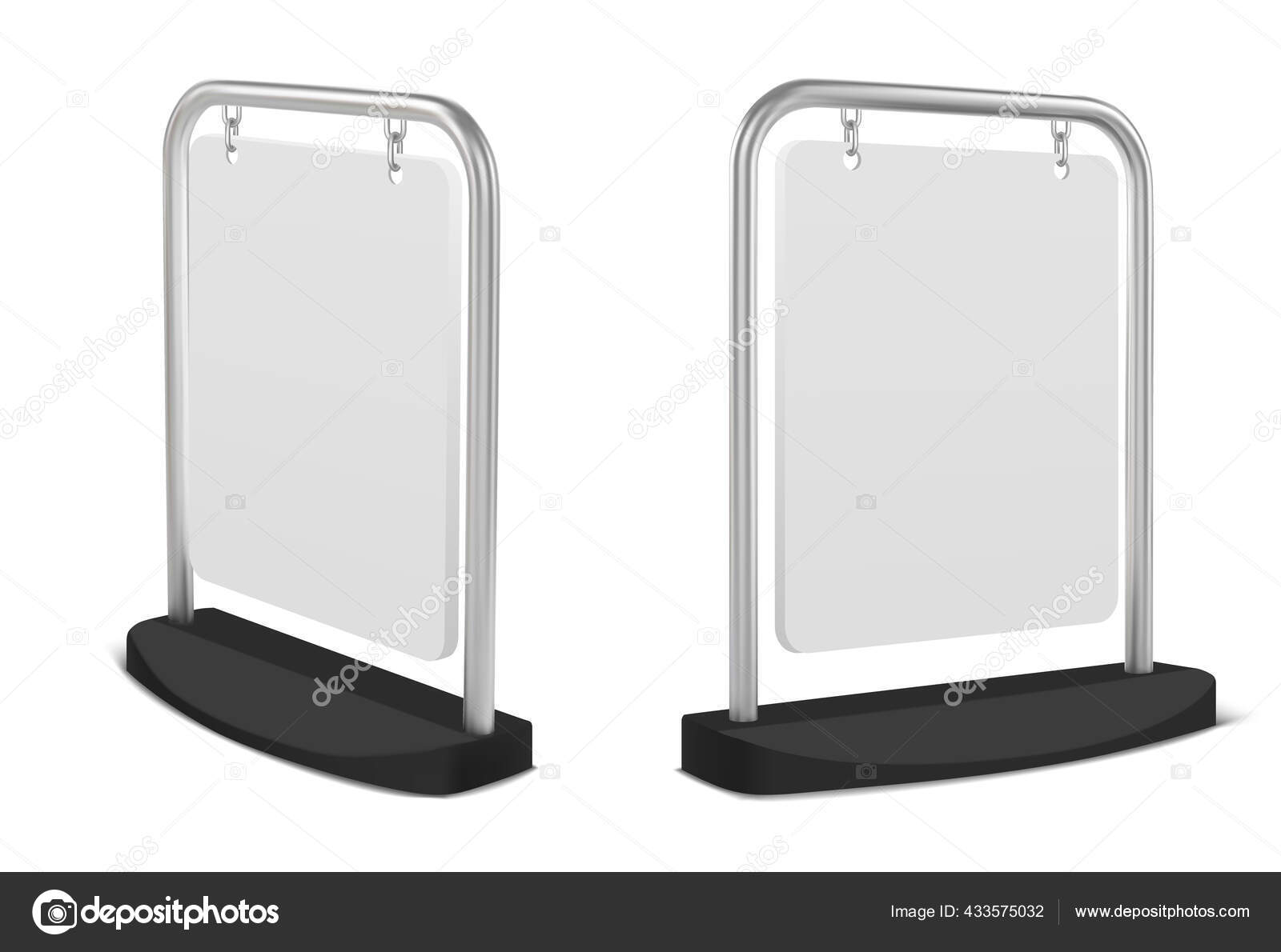 Pavement sign, blank sidewalk advertising board Stock Vector by ...