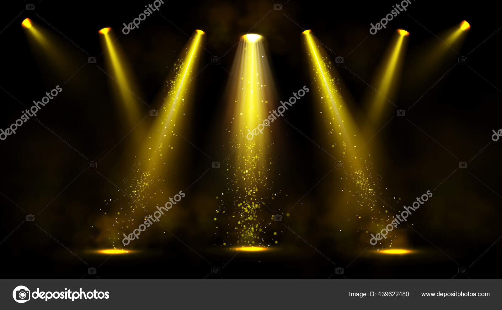Concert Stage Lights Vector