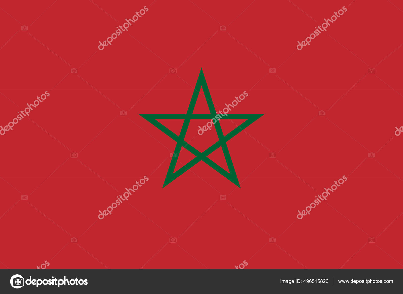 Image vectorielle Drapeau national du Maroc illustration vectorielle ...
